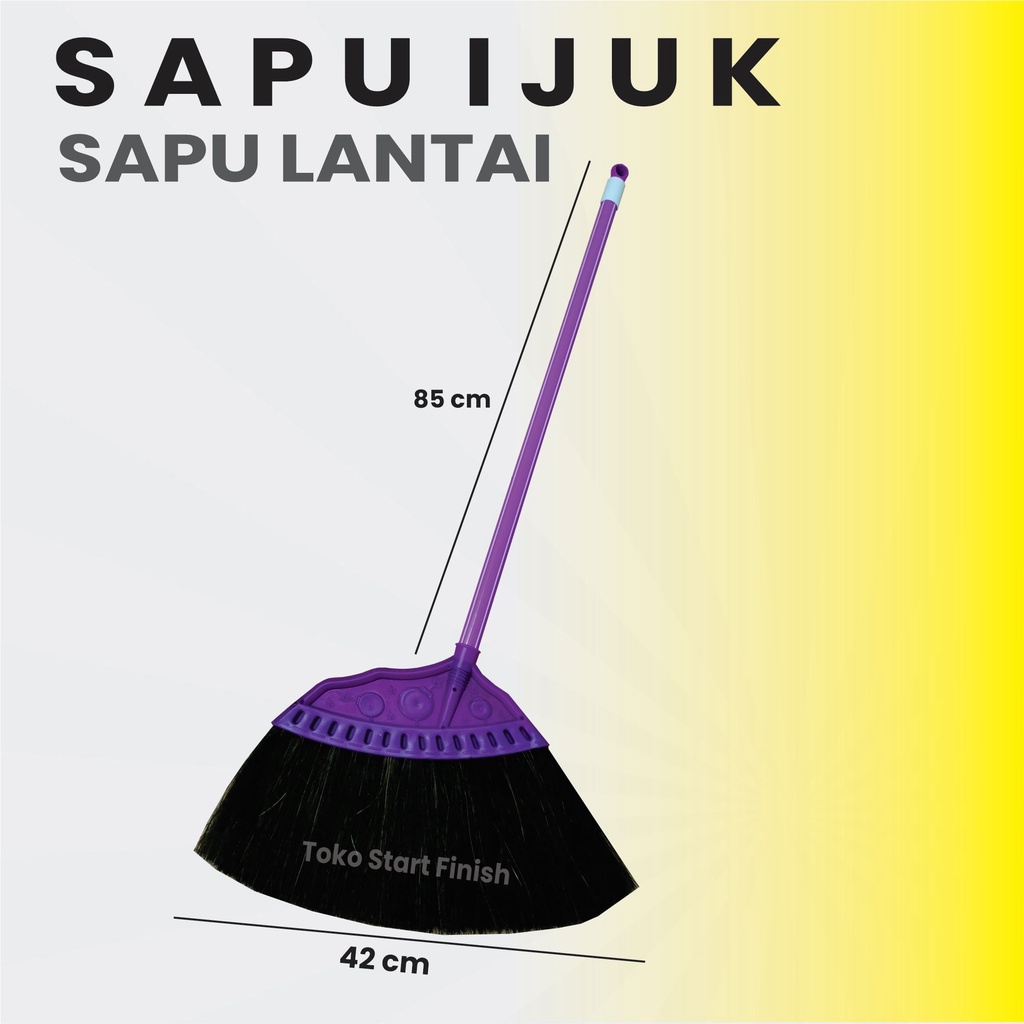 Jual Sapu BOOM BOOM WARNA UNGU Lantai Ijuk Anti Rontok / Sapu Lantai ...