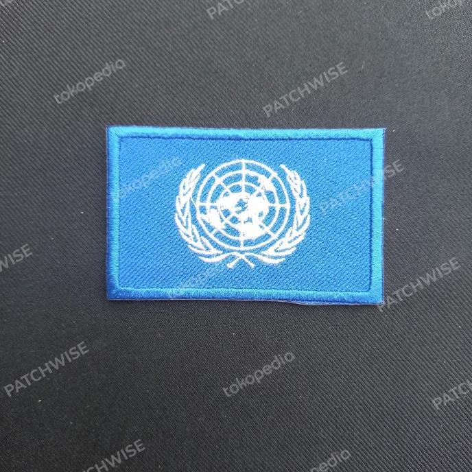 Jual Ready oke] Patch bordir bendera lambang PBB | UN | United Nations ...