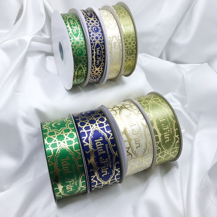 Jual [PREMIUM] Pita LEBARAN Eid Idul Fitri Hijau/Green/Ijo Krem/Cream ...