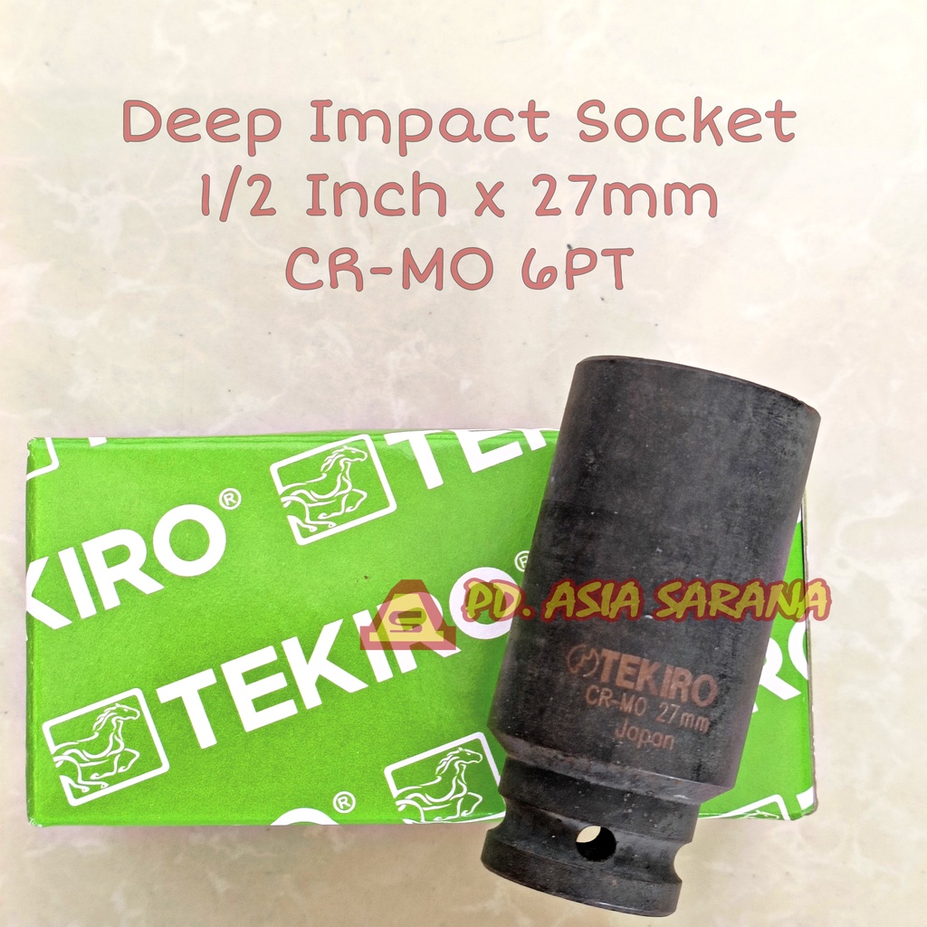 Jual Deep Impact Socket 1/2" x [8-32mm] TEKIRO 6 PT Mata Panjang Inch CR-MO | Shopee Indonesia