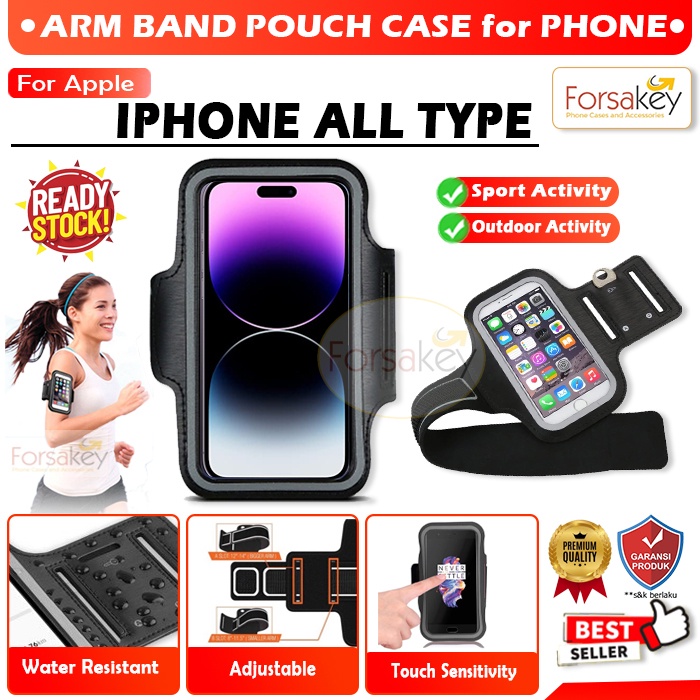 Jual Armband Sport Pouch iPhone 4 4s 5 5s 6 6s 7 8 Plus X XR XS 11 12 ...