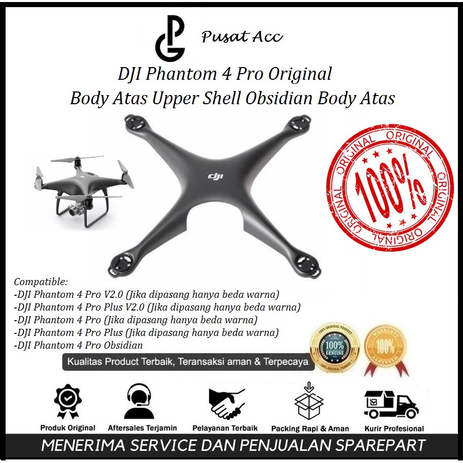 Jual DJI Phantom 4 Pro Body Atas Upper Shell Original for Phantom 4 Pro ...
