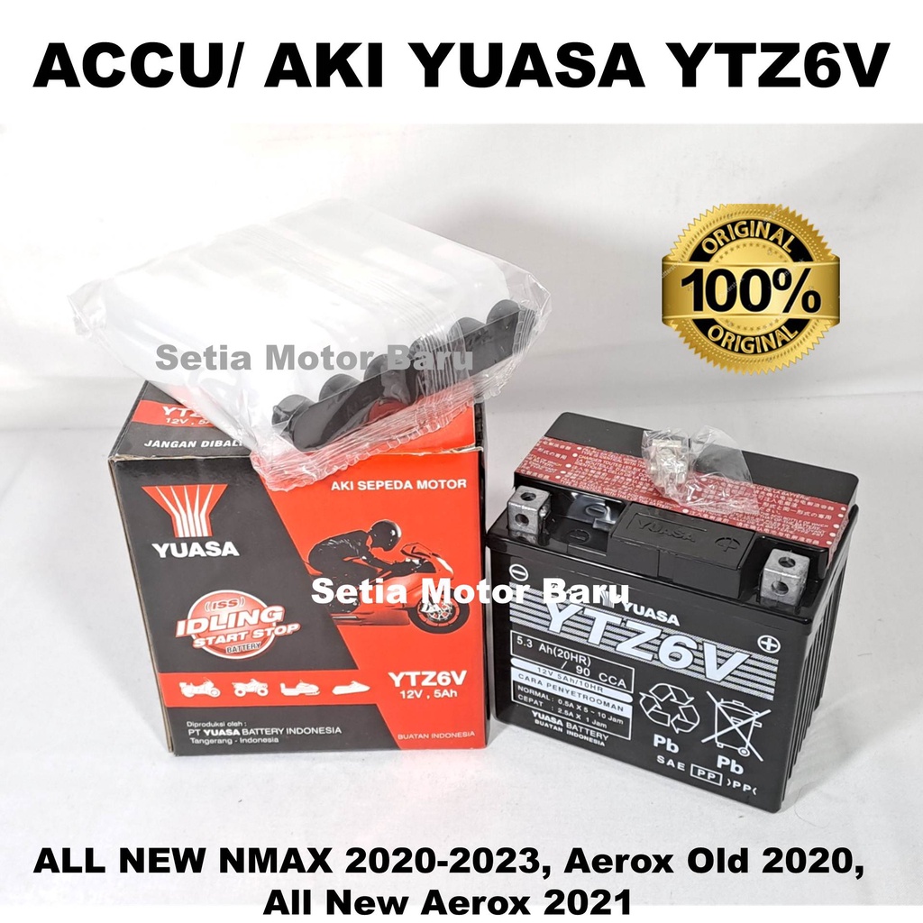 Jual Accu Aki YTZ6V All New Nmax Aerox Old 2020 All New Aerox 2021 Asli ...