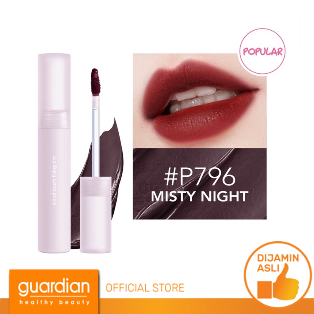 Jual Y.O.U Cloud Touch Fixing Lip Tint Soft Velvet Finish Lip Stain - P796 Misty Night | Shopee ...