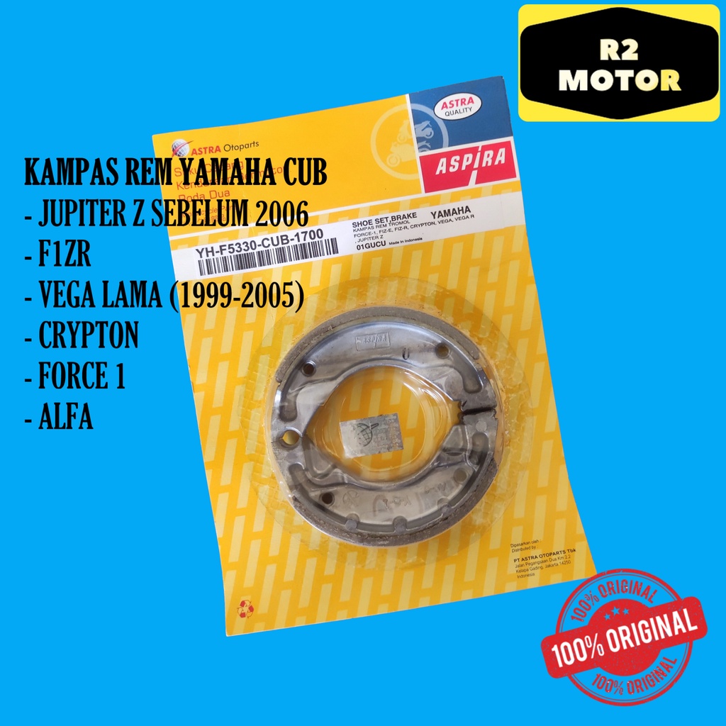 Jual KAMPAS REM TROMOL BELAKANG PLUS PER YAMAHA CUB JUPITER Z F1ZR VEGA ...