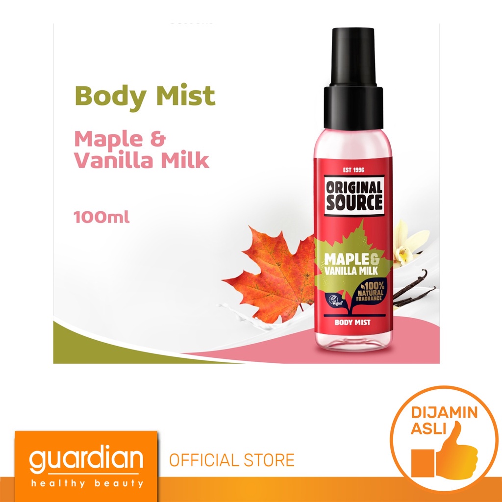 Jual ORIGINAL SOURCE Body Mist Maple & Vanilla 100ml | Shopee Indonesia