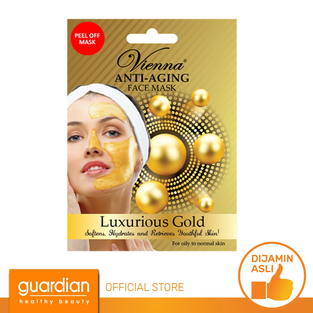 Jual VIENNA Face Mask Anti Aging Gold 20g | Shopee Indonesia