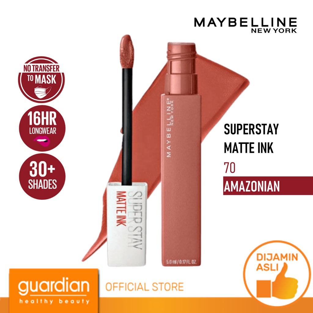 Jual Maybelline Superstay Matte Ink - 70 Amazonian / Liquid Lipstick Waterproof Transferproof ...