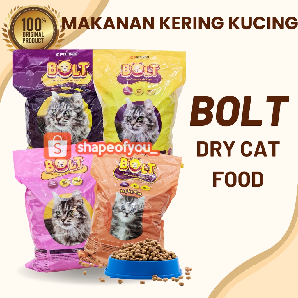 Jual Bolt Makanan Kucing Kering Repack Pakan Kucing Bolt Cat Donut Ikan ...