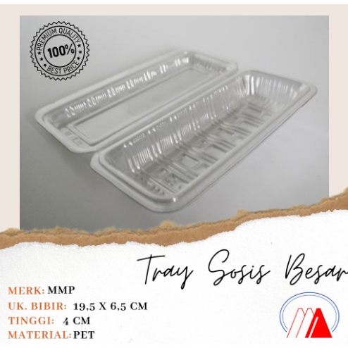 Jual [ISI 50] TRAY SOSIS BESAR / H24 / MIKA PLASTIK SOSIS BESAR ...