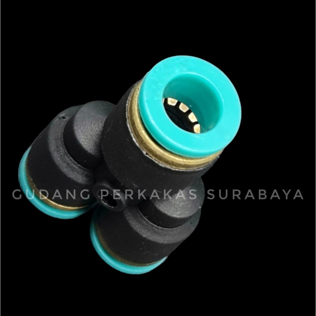 Jual UNION Y REDUCER FITTING PU FITTING PNEUMATIC FITTING KOMPRESOR ...