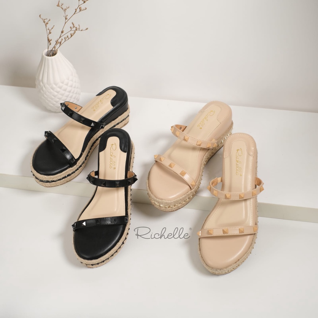 Jual RCL HONEY Sendal Stude Wedges Wanita 5cm | Shopee Indonesia
