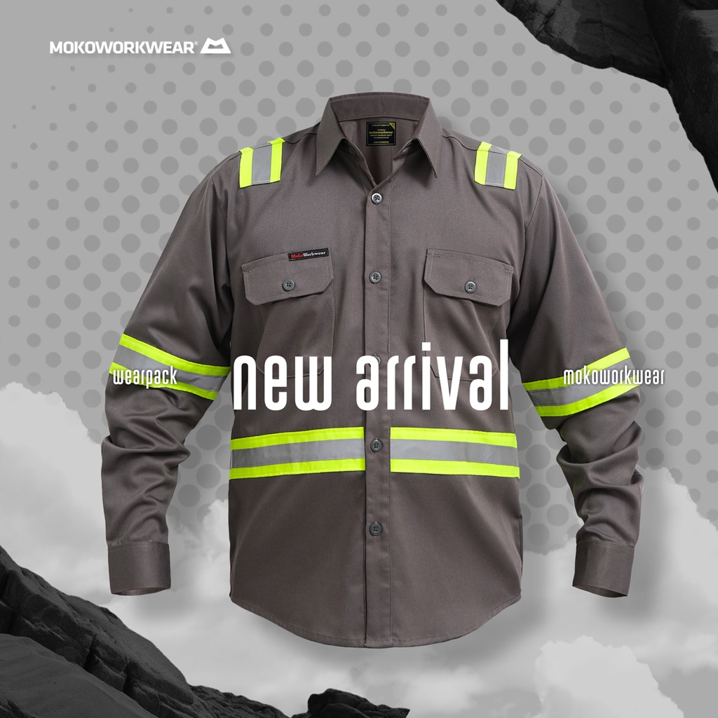Jual MOKOWORKWEAR WEARPACK SAFETY GREY Scotlite AIRFLOW | Shopee Indonesia