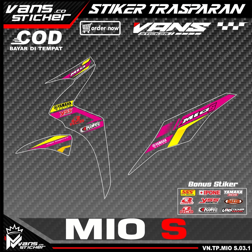 Jual Stiker Striping Trasparan MIO S- Sitiker decal Variasi YAMAHA MIO ...