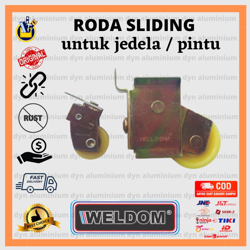 Jual Roda Sliding Door Window BESAR/ KECIL Pintu Jendela Geser - WELDOM ...