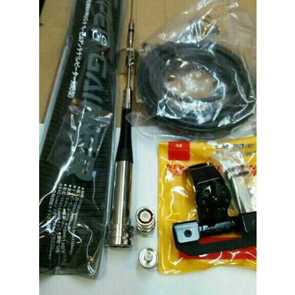 Jual Paket Antena Rig Mobil/Ht Dual Band Plus Kabel Rg58, Breket,Konector | Shopee Indonesia