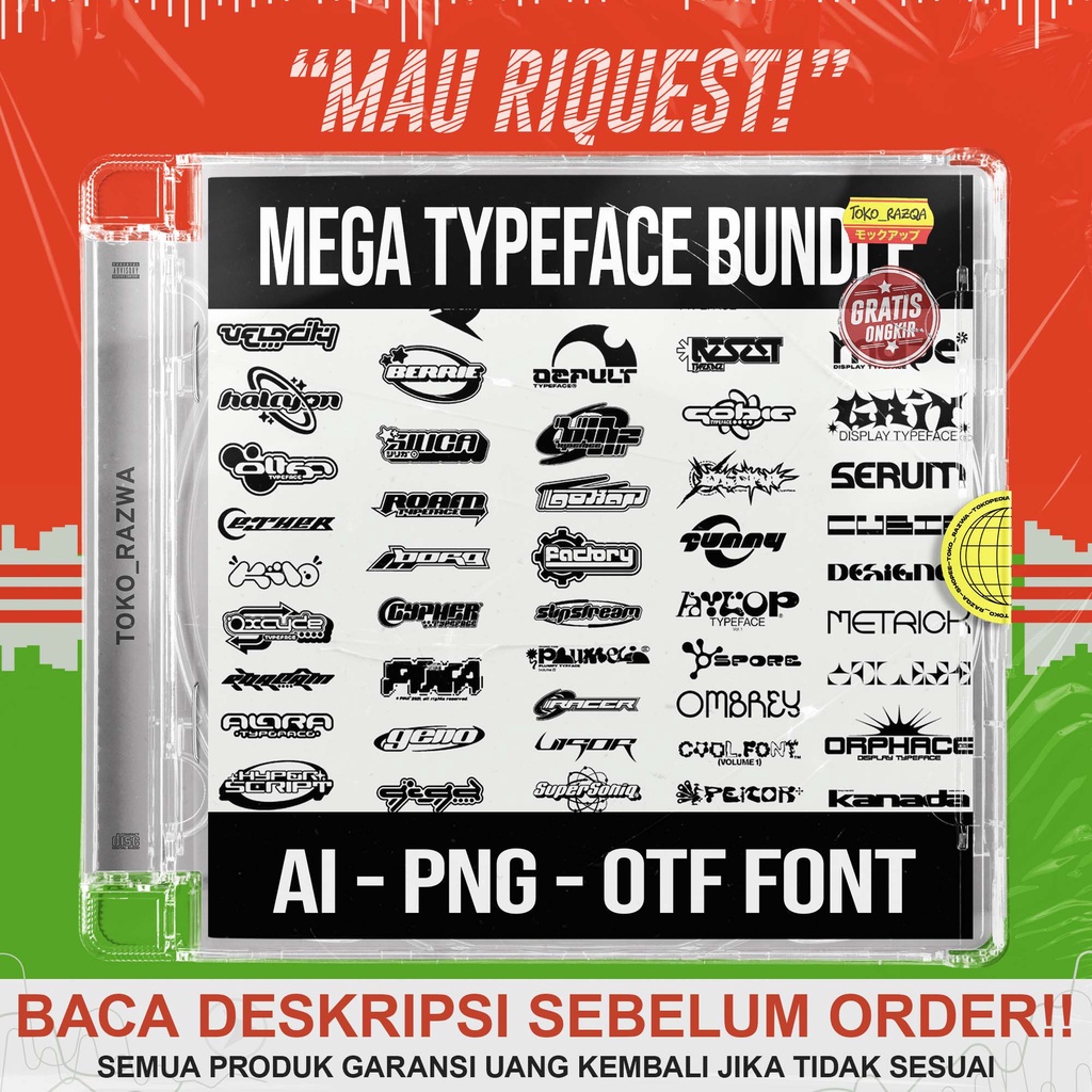 Jual Mega Typeface Bundle Fonts & Graphic - 240323 | Shopee Indonesia