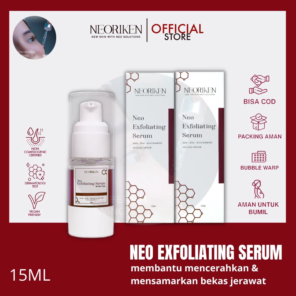 Jual NEORIKEN - Exfoliating Serum+Sunscreen Fluorscent AHA BHA ...