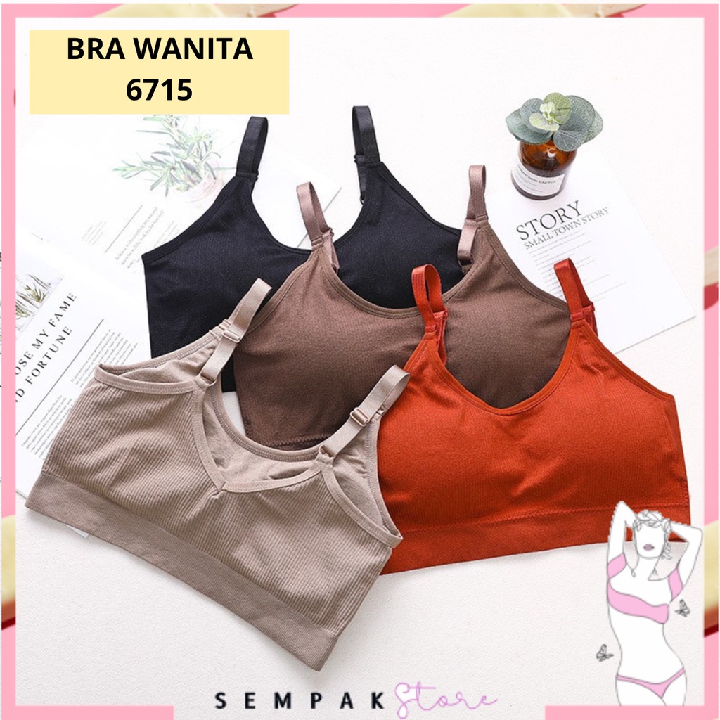 Jual SS Bra Wanita Tanpa Kawat 6715 Bahan Rajut Bra Model Seamless ...