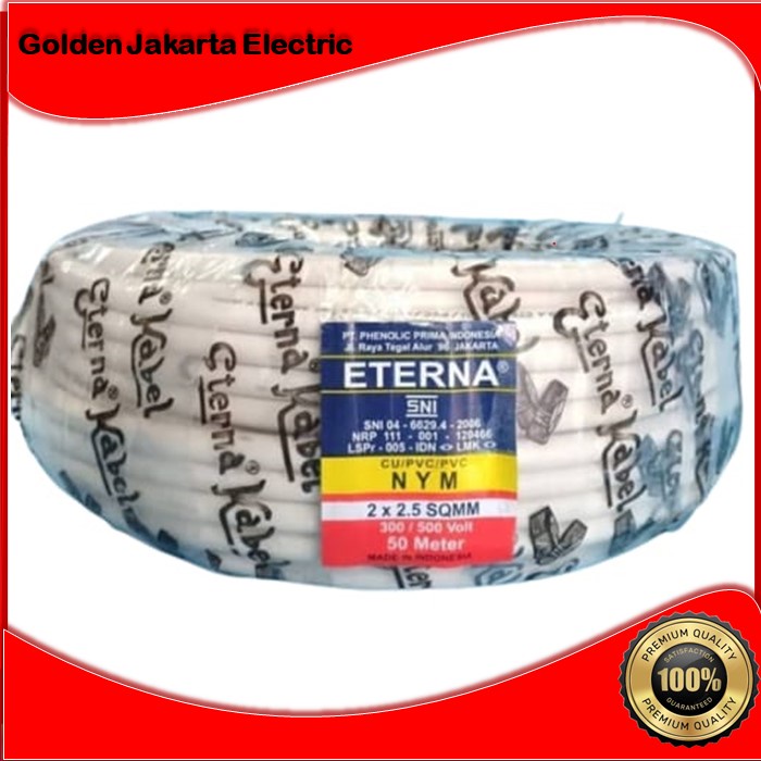 Jual Kabel listrik eterna NYM 2x2.5 Kabel Eterna permeter | Shopee Indonesia