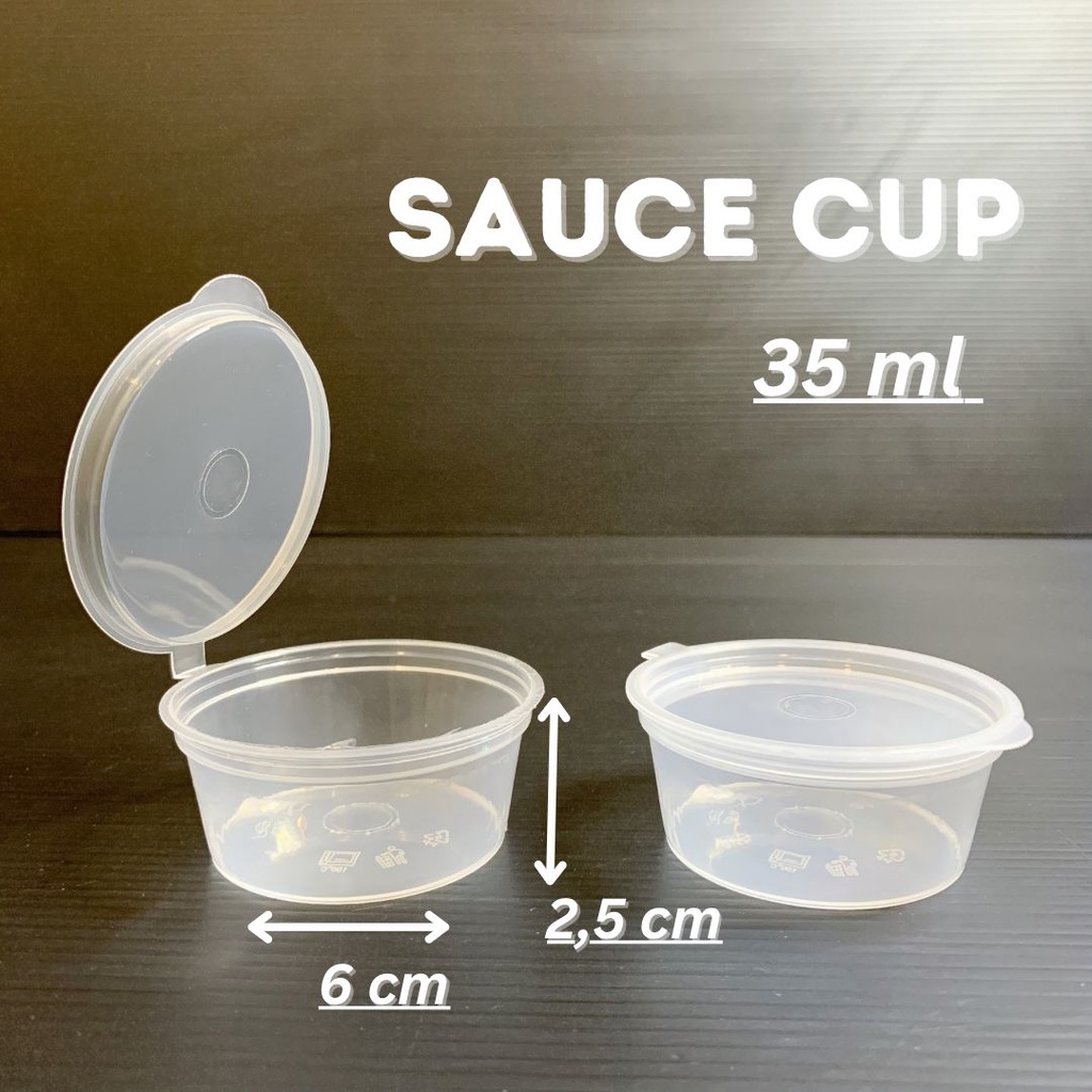 Jual Sauce Cup 35 ml / Tempat Saos Sambal Kecap Plastik | Shopee Indonesia