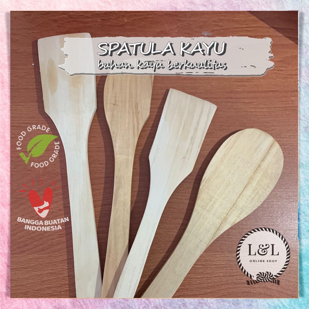 Jual Spatula Susuk Sutil Sodet Kayu Pinus Premium Perlengkapan Rumah ...