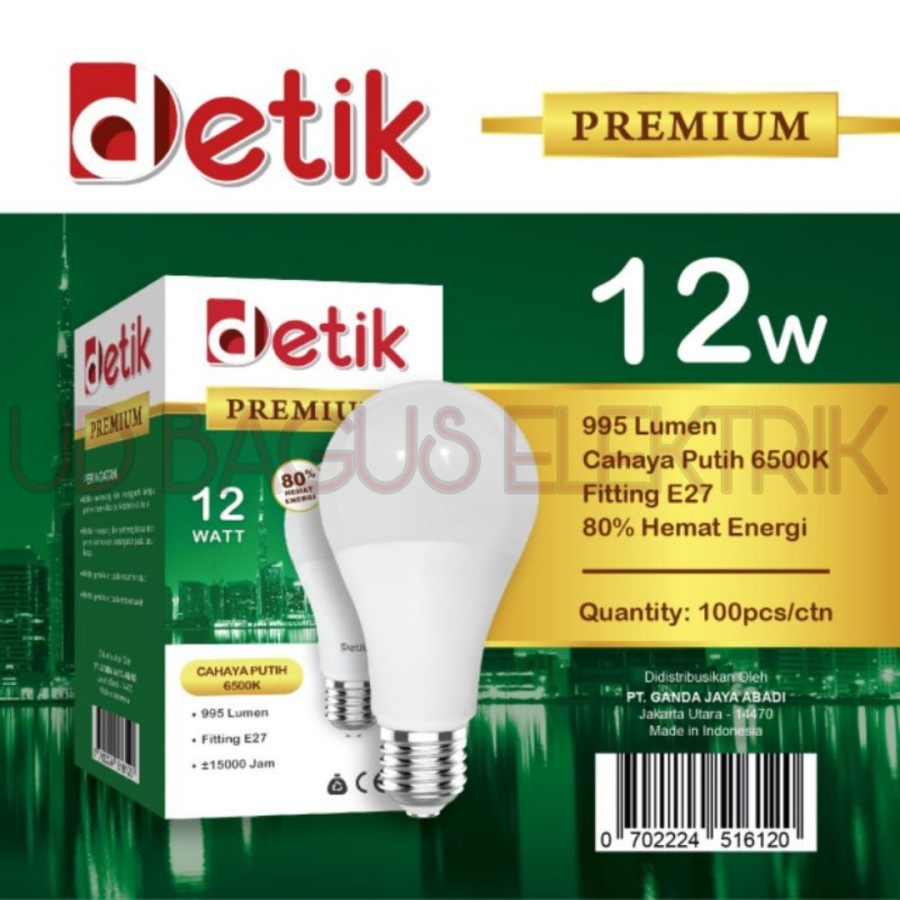 Jual LAMPU LED DETIK 12W - BOHLAM LED BULB - SNI - KWALITAS PREMIUM ...