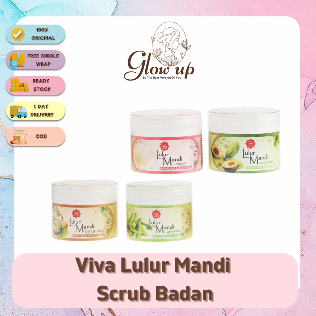 Jual GLOWUP Viva Lulur Mandi Scrub Badan penghilang daki | Shopee Indonesia