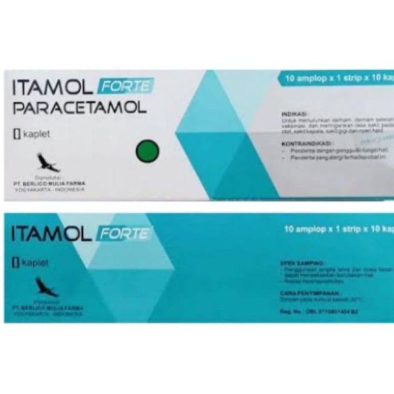 Jual Itamol Forte isi 100 Kaplet per box paracetamol parasetamol ...