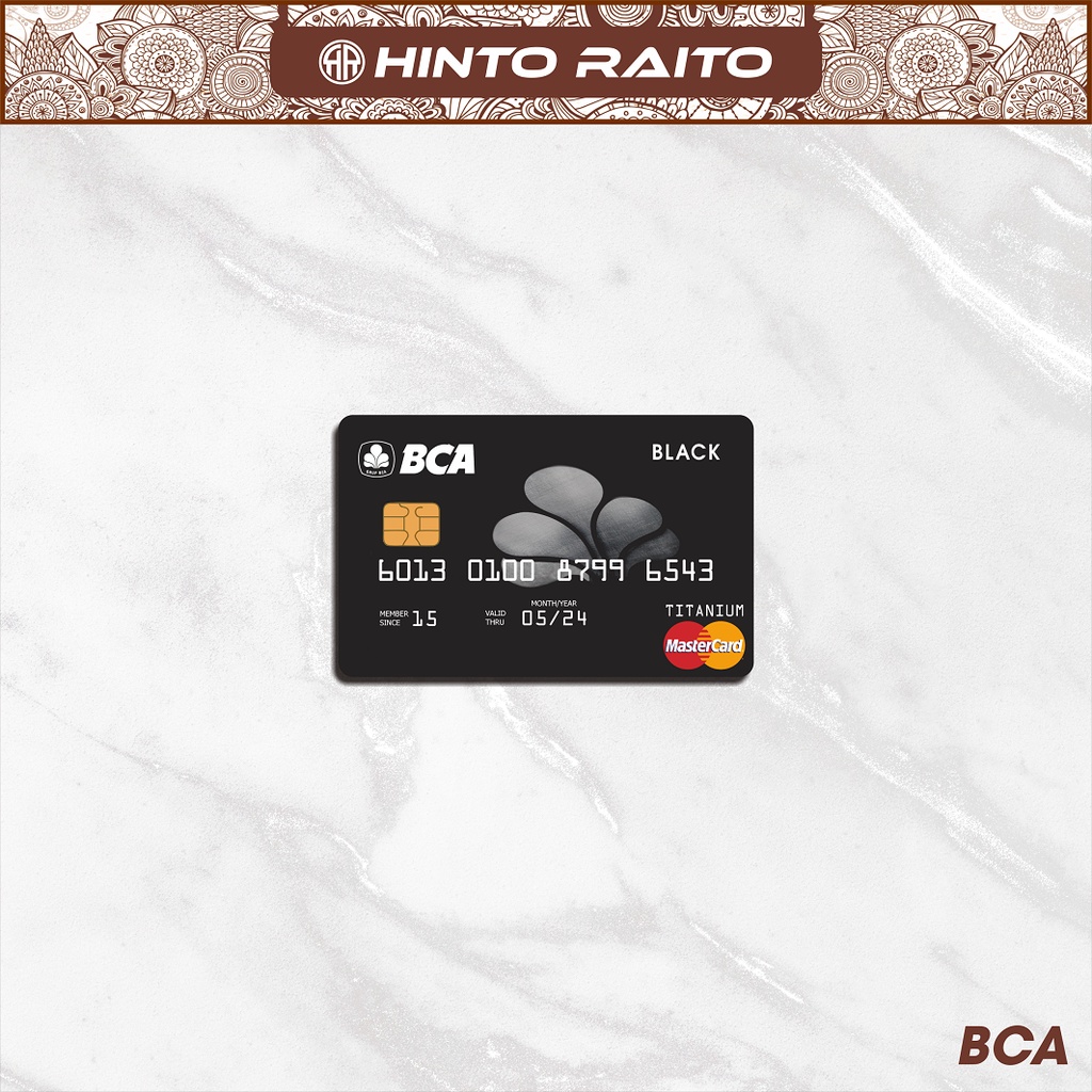 Jual Stiker Kartu ATM Fake BCA Black Card - Sticker Skin Card Vinyl ...