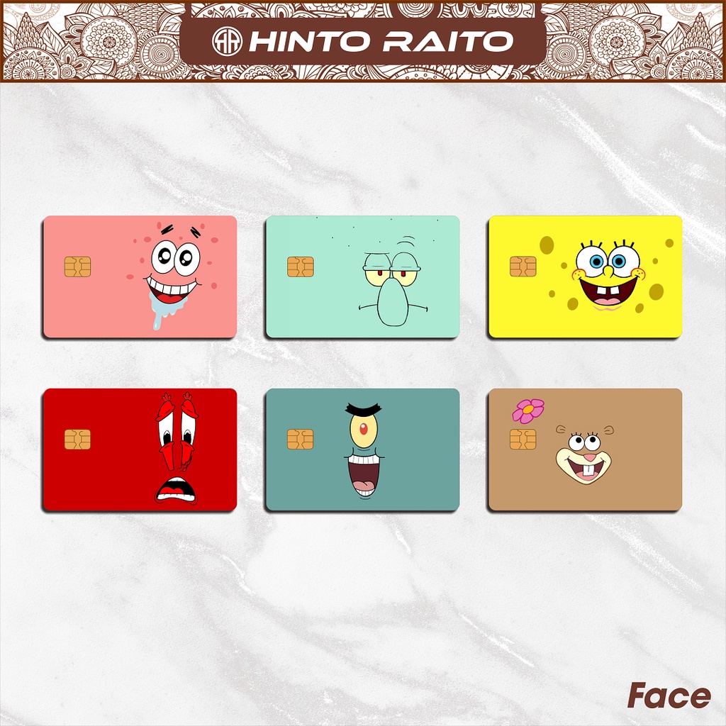 Jual Stiker Kartu ATM Wajah Spongebob Squarepants - Sticker Skin Card ...