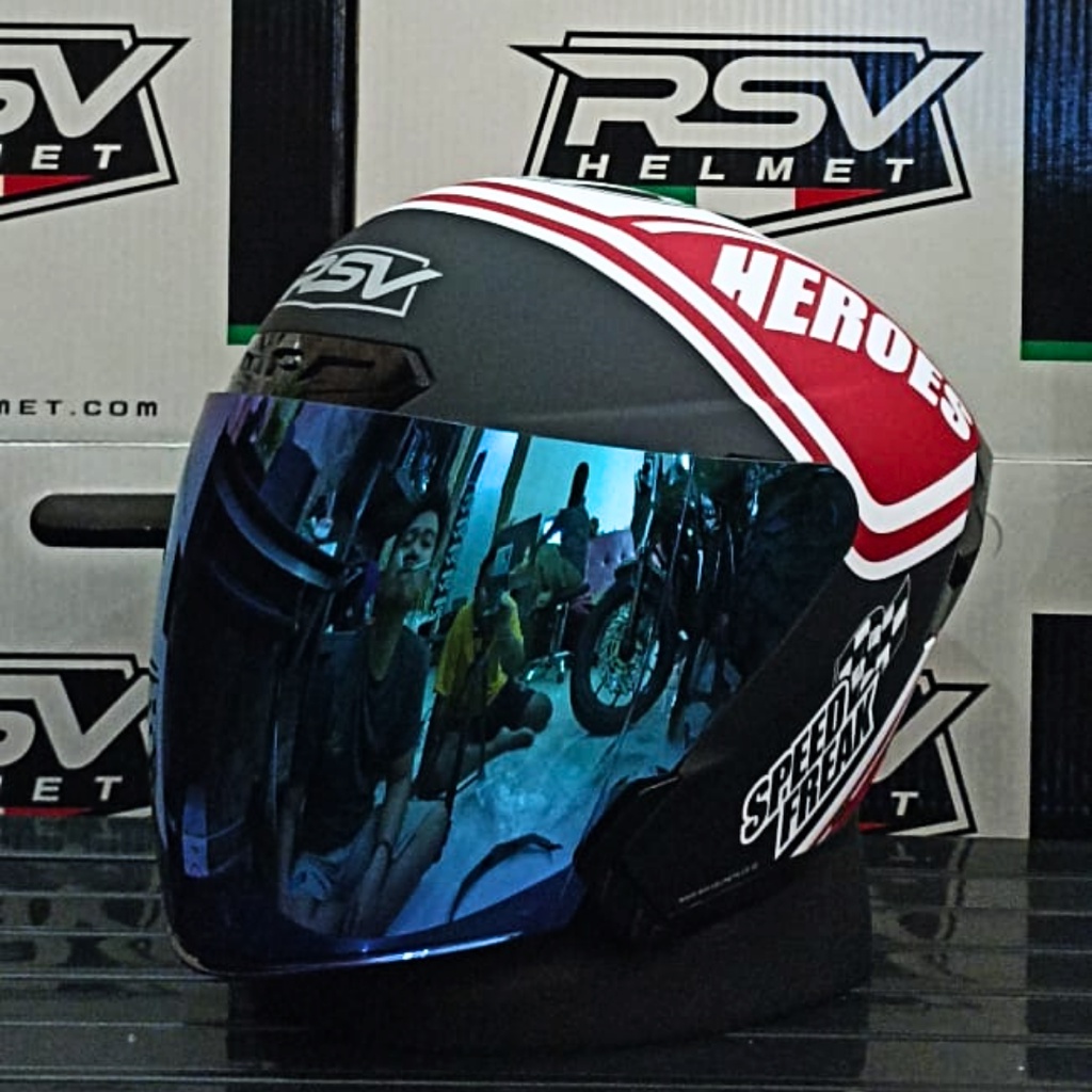 Jual HELM RSV NEW WINDTAIL DIRTY HEROES / HELM RSV / HELM HALF FACE ...