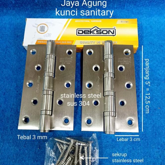 Jual Engsel 5 Inch Dekkson Ess Dl 5X3X3 Mm 4 Bb Sus 304 Dekson Deluxe ...