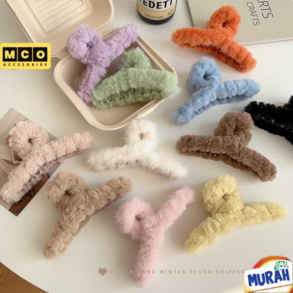 Jual Jepit Rambut Pompom Besar Warna Warni Jepitan Jedai Fashion MCO ...