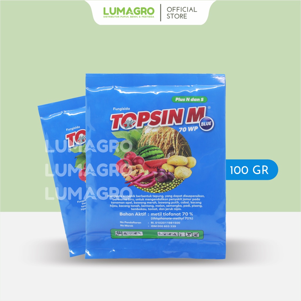 Jual Fungisida Topsin M 70WP 100gr Metil Tiofanat Obat Pembasmi Hama ...