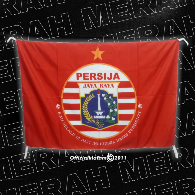 Jual FLAG LOGO PERSIJA MERAH UKURAN 115 X 80CM | Shopee Indonesia