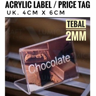 Jual Acrylic Label Nama / Akrilik Label / Acrylic Harga / Price Tag ...