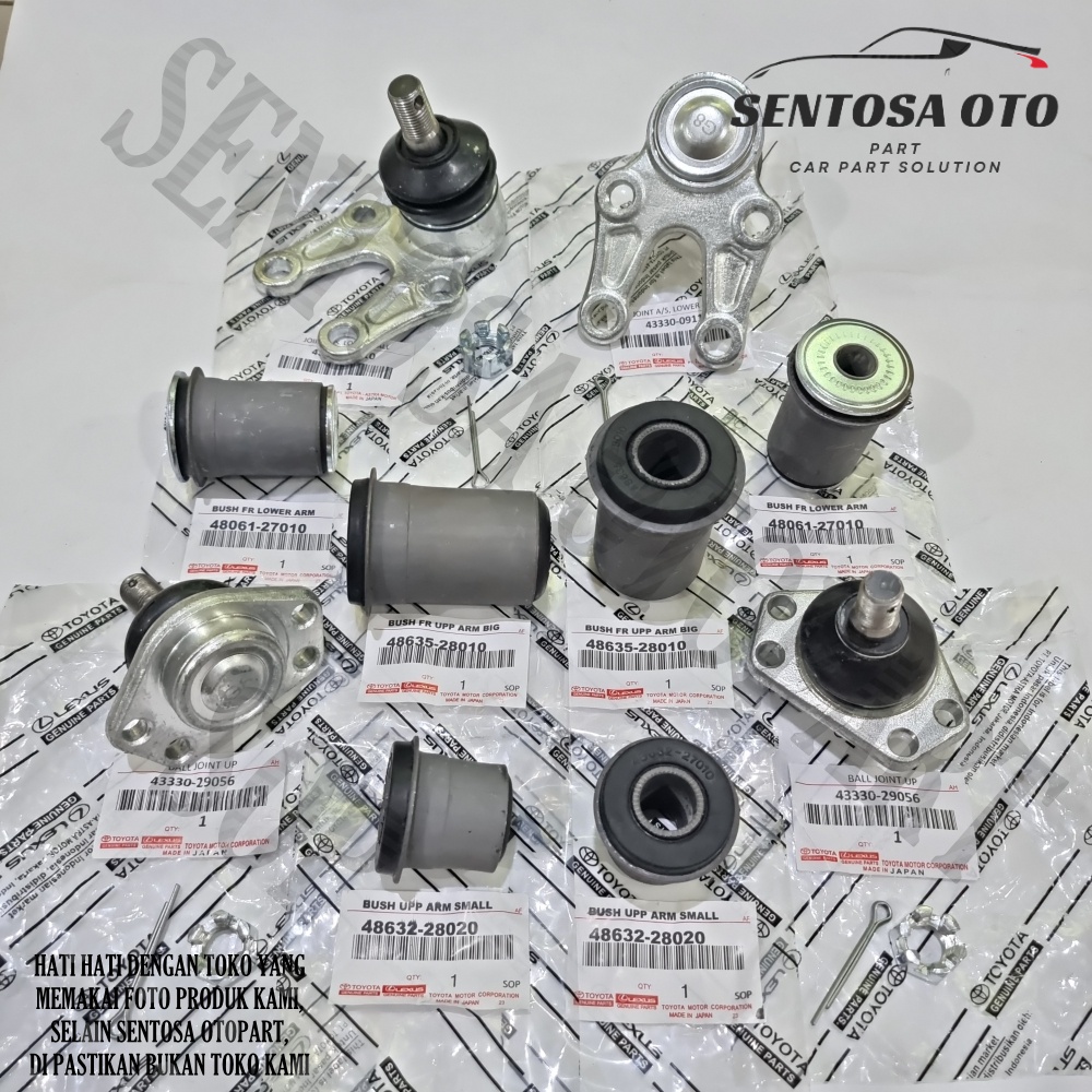 Jual Bushing Arm Set Dan Ball Joint Atas Bawah Kijang 5K 7K Original ...