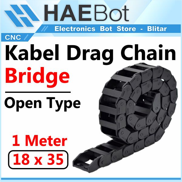 Jual [HAEBOT] Kabel Cable Drag Chain Wire Carrier 18x35 mm Bridge Open Type CNC Plastic Industri ...