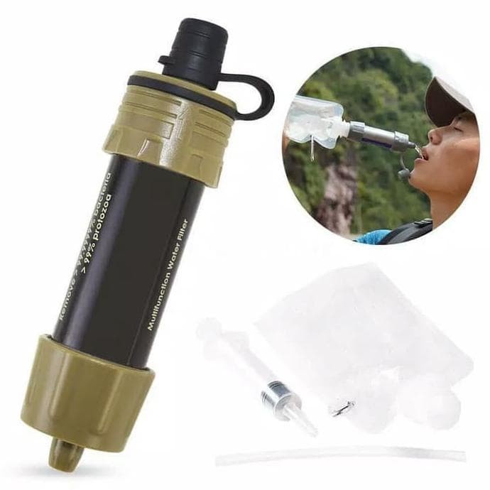 Jual Penyaring Air Outdoor / Mini Water Filter Straw Portable Survival ...
