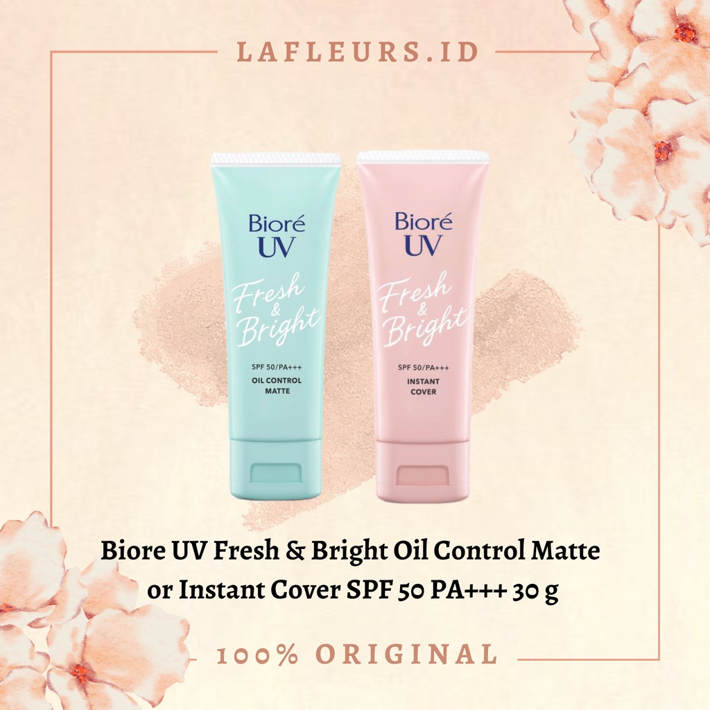 Jual Biore UV Fresh & Bright Oil Control Matte / Instant Cover SPF 50/PA+++ 30g | Shopee Indonesia