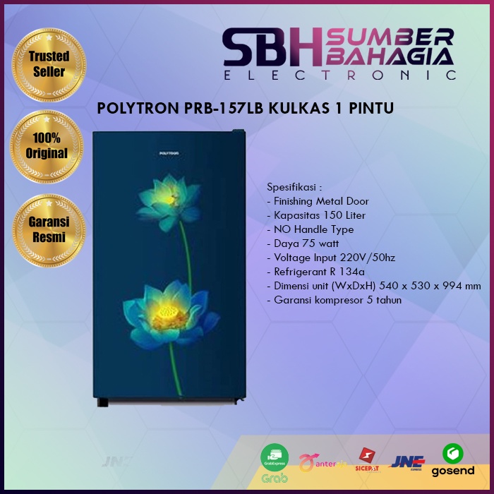 Jual POLYTRON PRB-157LB KULKAS 1 PINTU (NEW) (KHUSUS BANDUNG) | Shopee ...