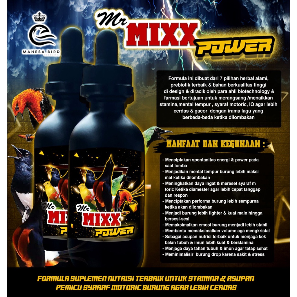 Jual Mr Mixx Power-Multivitamin Untuk Semua burung kicau (ORIGINAL ...