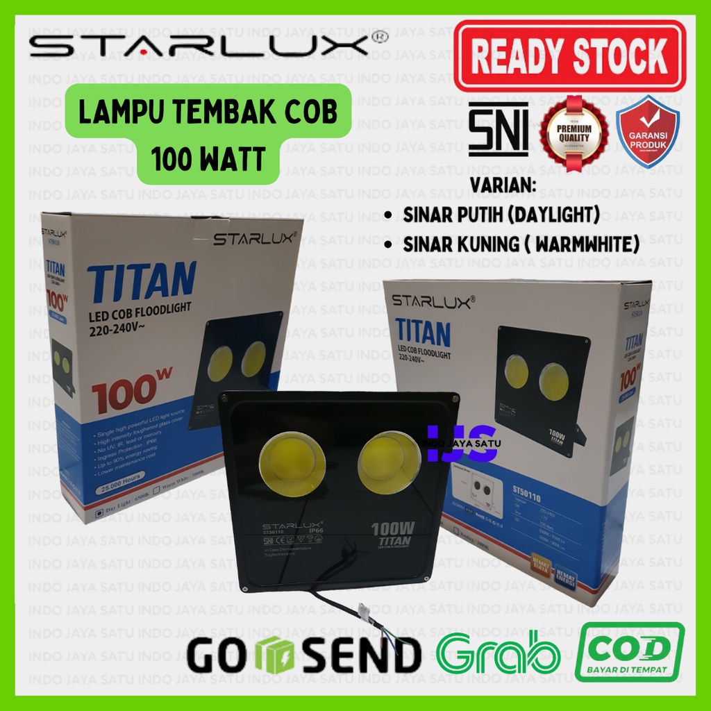 Jual STARLUX Lampu Tembak Led COB 100W Flood Light 100 Watt Lampu Sorot COB 100 W | Shopee Indonesia