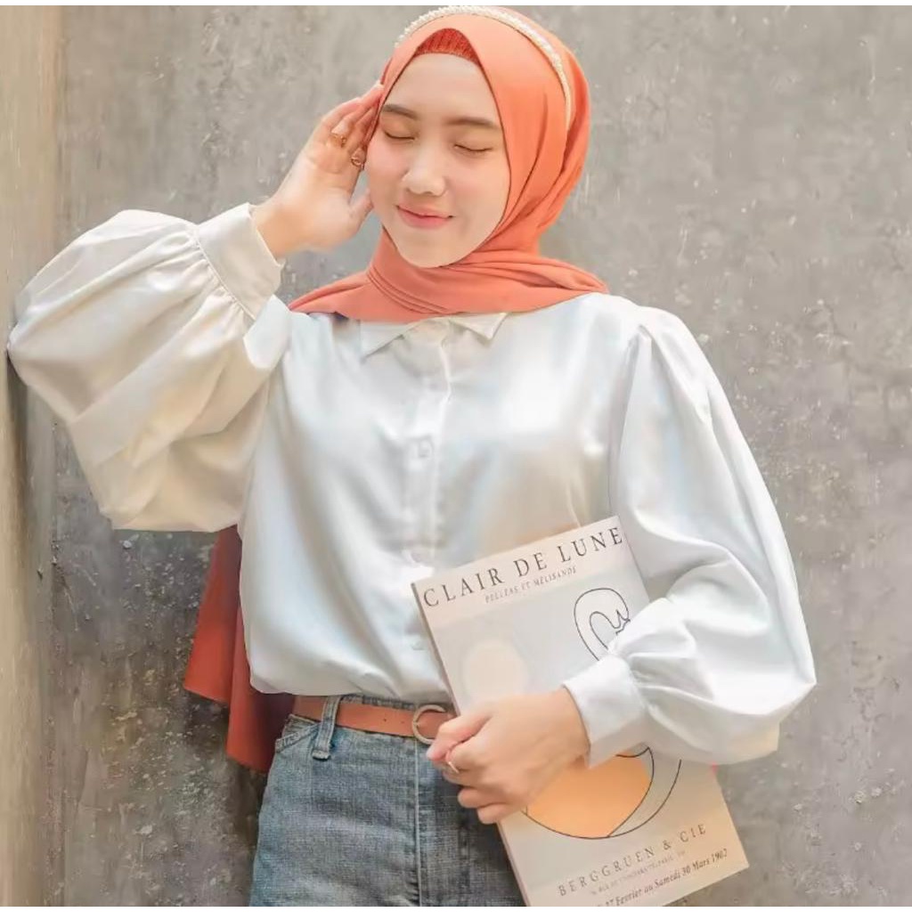 Jual TURUN HARGA!!!ELZA TOP BLOUSE // ELZE KEMEJA SHAKILLA LENGAN BALON ...