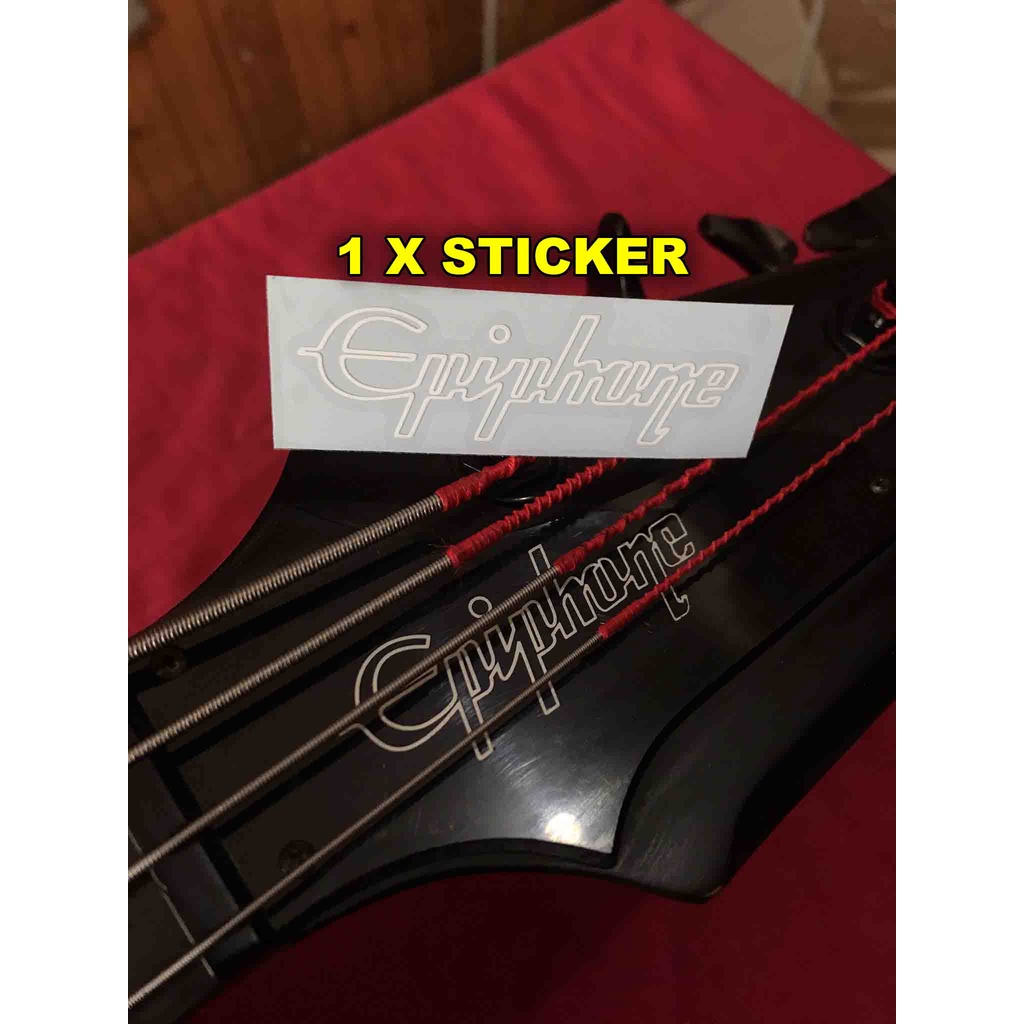 Jual Sticker tulisan Epiphone Logo untuk Tutup Trussrod Bass Gitar ...