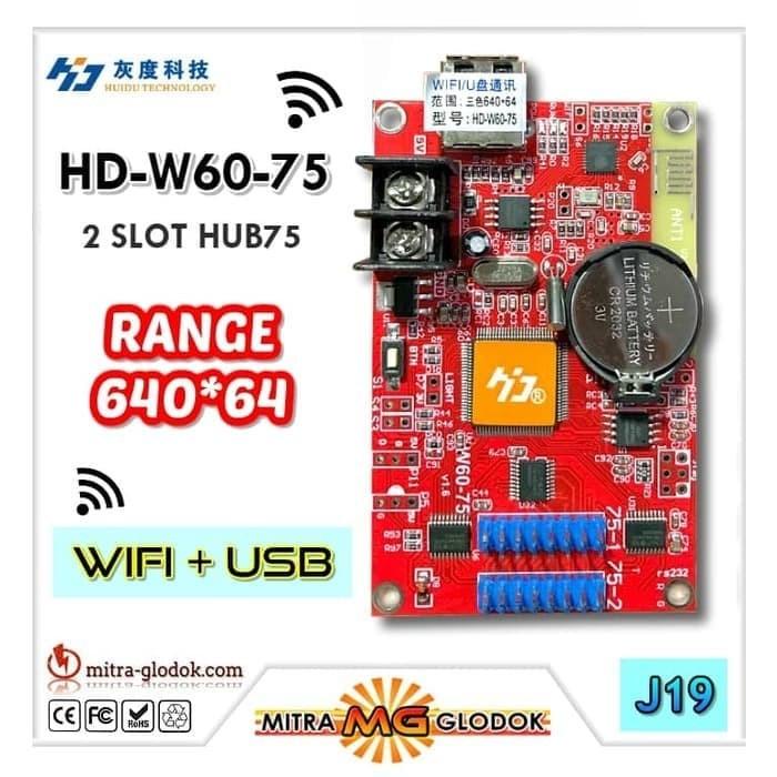 Jual CONTROLLER HUIDU HD-W60 HUB75 RUNNING TEXT FULL COLOR WIFI + USB ...
