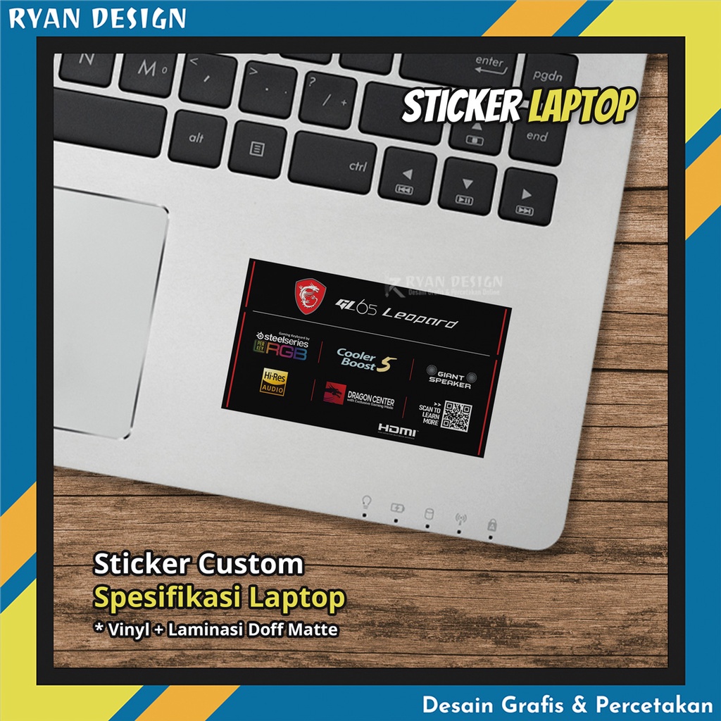 Jual Stiker Logo Laptop MSI Stiker Spesifikasi Fitur Laptop Stiker ...