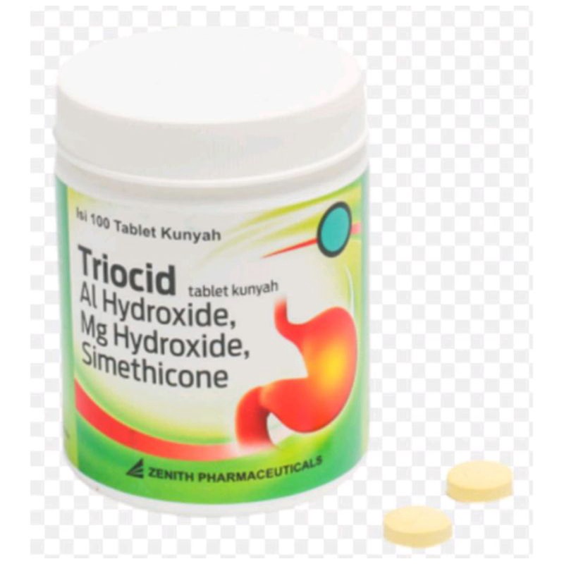 Jual Triocid botol isi 100 Tablet kunyah obat maag nyeri lambung ...