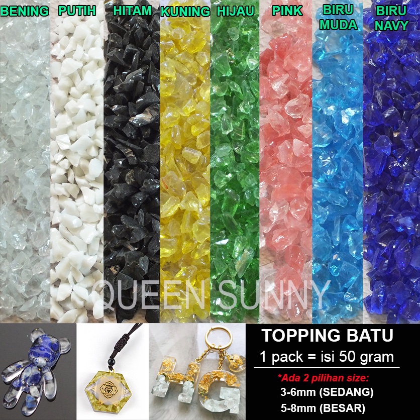 Jual Topping Batu Pecah Besar 50gr Dekorasi Resin Isian Resin Hiasan ...